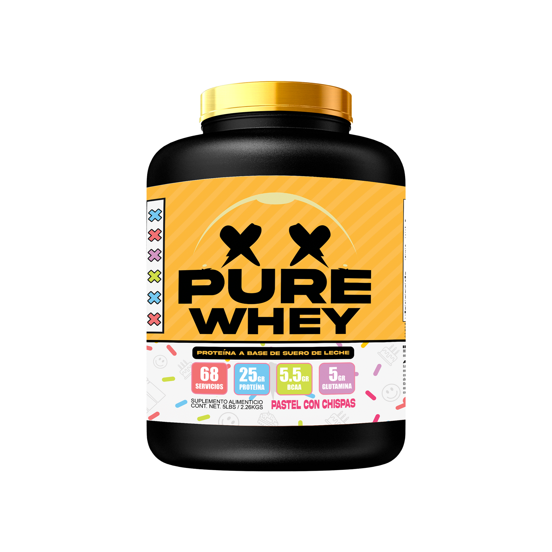 PURE WHEY 5lbs // Pastel con Chispas